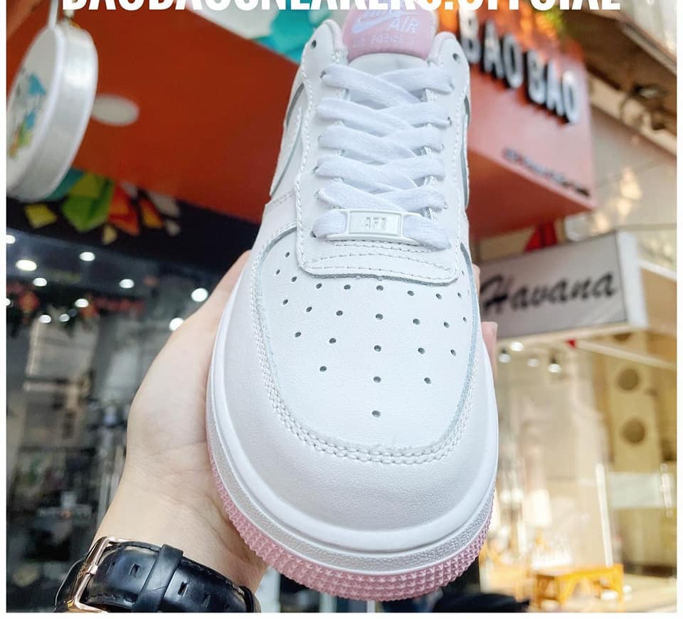 Giày Nike Air Force 1 rep 1:1 trắng hồng - AF1 trắng giá rẻ - Góc Của Nhỏ